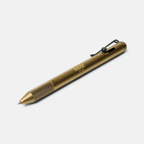 Ridge Bolt Action Pen - Brass - Ridge Global